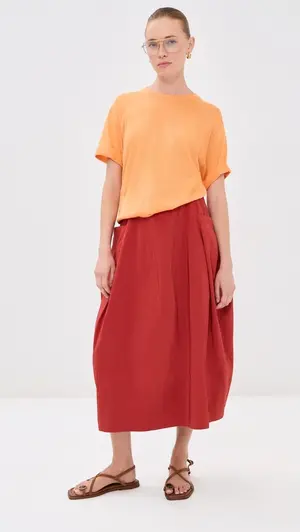 Tibi Nylon Lantern Skirt