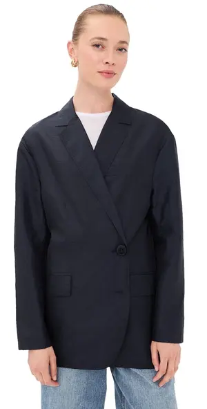 Tibi Crispy Nylon Liam Blazer