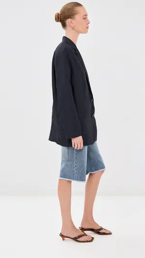 Tibi Crispy Nylon Liam Blazer
