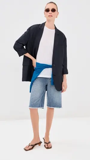 Tibi Crispy Nylon Liam Blazer
