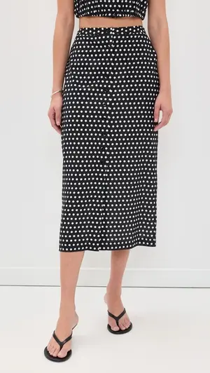 FRAME The Polka Dot Skirt