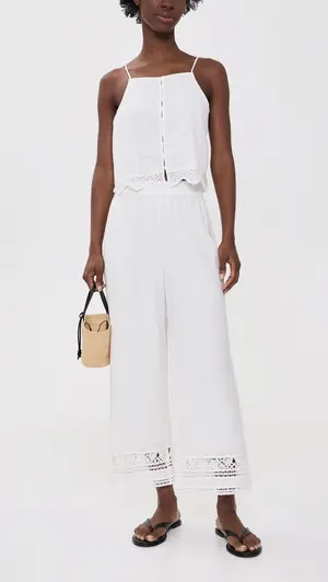 Z Supply Scout Embroidered Linen Blend Pants