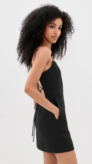 Enza Costa Linen Apron Mini Dress