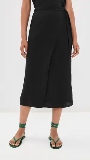 Tibi Summer Slip Wrap Skirt