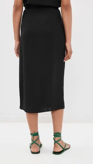 Tibi Summer Slip Wrap Skirt
