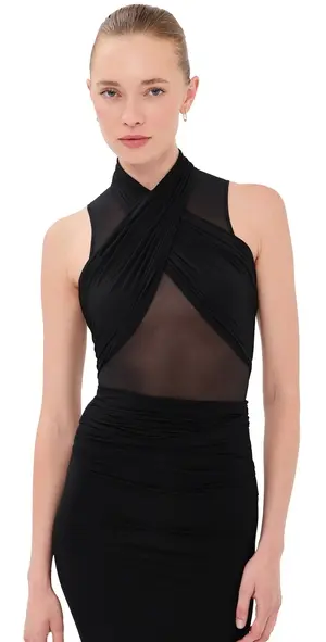 Wardrobe.NYC Translucent Tank Bodysuit