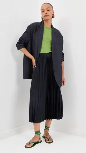Tibi Pleated Sunray Skirt