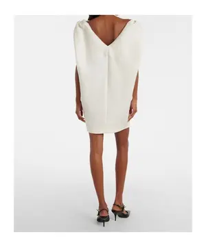 Balenciaga Draped Wool And Silk Minidress
