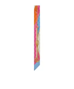 Gucci Gg Belt-print Silk Neck Scarf - Multicolor