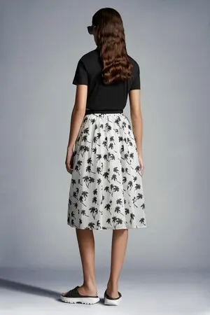 Moncler Palm Tree-print Midi Skirt