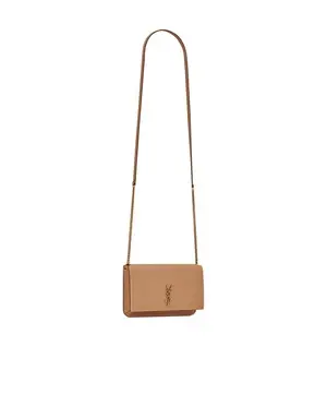 Saint Laurent Monogram Phone Holder With Strap In Vintage Smooth Leather