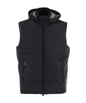 Kiton Zip-up Hooded Vest