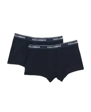 Dolce & Gabbana Dolce Gabbana Set Of Two Logo Waistband Boxers - Blue