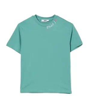 MSGM Logo-print Short-sleeve T-shirt - Green