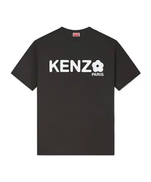 Kenzo Logo Printed Crewneck T-shirt - Black