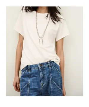 Ba&sh Elmer Embellished Shoulder T-shirt