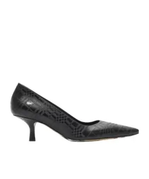 Burberry Check Leather Dame Low Pumps