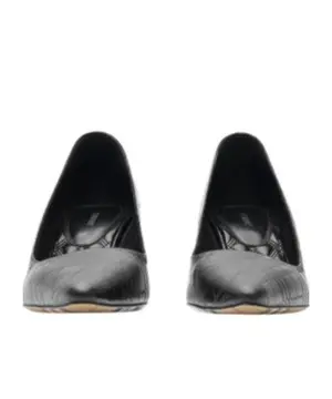 Burberry Check Leather Dame Low Pumps