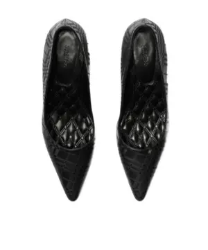 Burberry Check Leather Dame Low Pumps