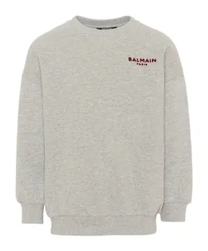 Balmain Logo-embroidered Sweatshirt - Gray