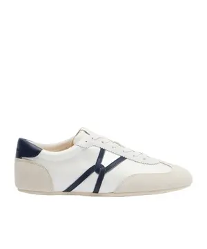 Veronica Beard Leather-trimmed Canvas Sneakers - White