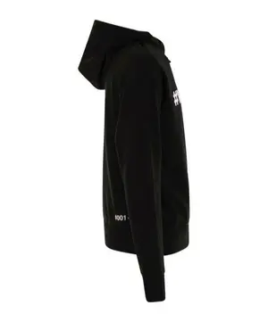 Moncler Logo Printed Jersey Hoodie - Black