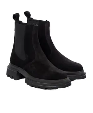 Hogan Solid Color Versatile Chelsea Boots