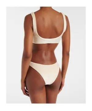 ZANELLATO Terry Cloth Bikini Top With Square Neckline