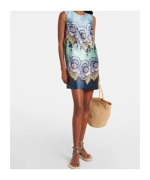 ALEMAIS Floral Satin Minidress