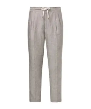 Brunello Cucinelli Hemp And Linen Tapered Pants