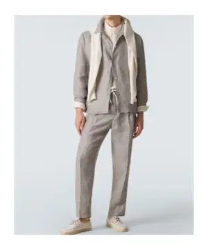 Brunello Cucinelli Hemp And Linen Tapered Pants