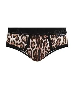 Dolce & Gabbana Leopard-print Boxer Briefs - Black