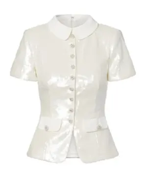 SELF-PORTRAIT Sequined Top