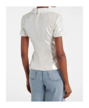 SELF-PORTRAIT Sequined Top