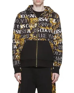 Versace Garland Print Zip-up Hoodie