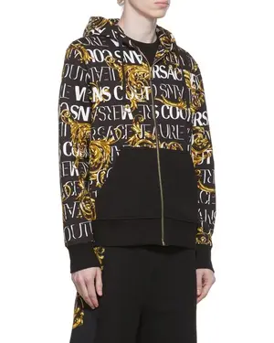 Versace Garland Print Zip-up Hoodie
