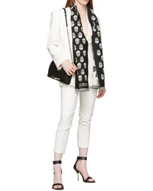 Alexander McQueen Reversible Skull Scarf