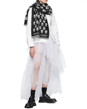 Alexander McQueen Reversible Skull Scarf