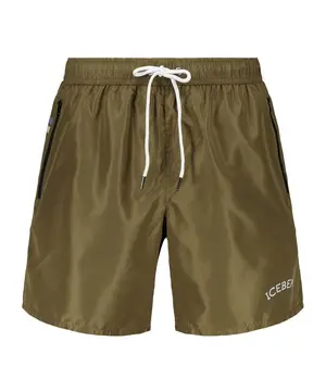 Iceberg Elastic Waist Swim Trunks - Green