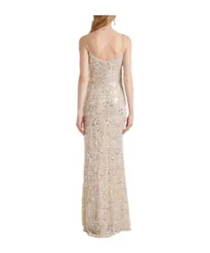 SELF-PORTRAIT Sequined Floral Maxi Dress