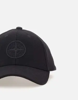 Stone Island Compass Embroidered Curved Peak Cap