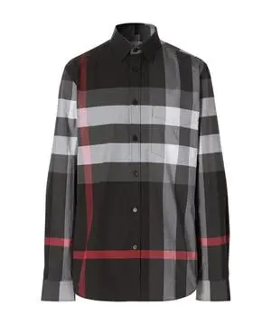 Burberry Checkered Shirt - Black