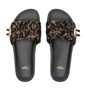 Fendi Toggle Fastening Ff Slide Sandals