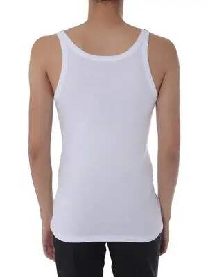 Dolce & Gabbana Ribbed Tank Top - White