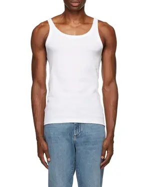 Dolce & Gabbana Ribbed Tank Top - White