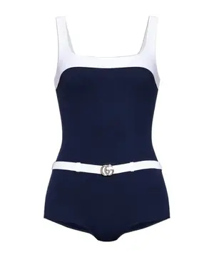 Gucci Gg Plaque One-piece Swimsuit - Black