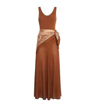 Zimmermann Scarf-detail Maxi Dress - Orange