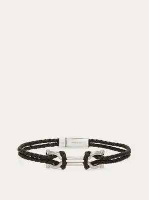 FERRAGAMO Double Gancini Bracelet - Brown
