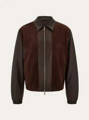 FERRAGAMO Deerskin Leather And Suede Blouson