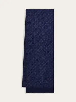 FERRAGAMO Gancini Chain Scarf Blue
